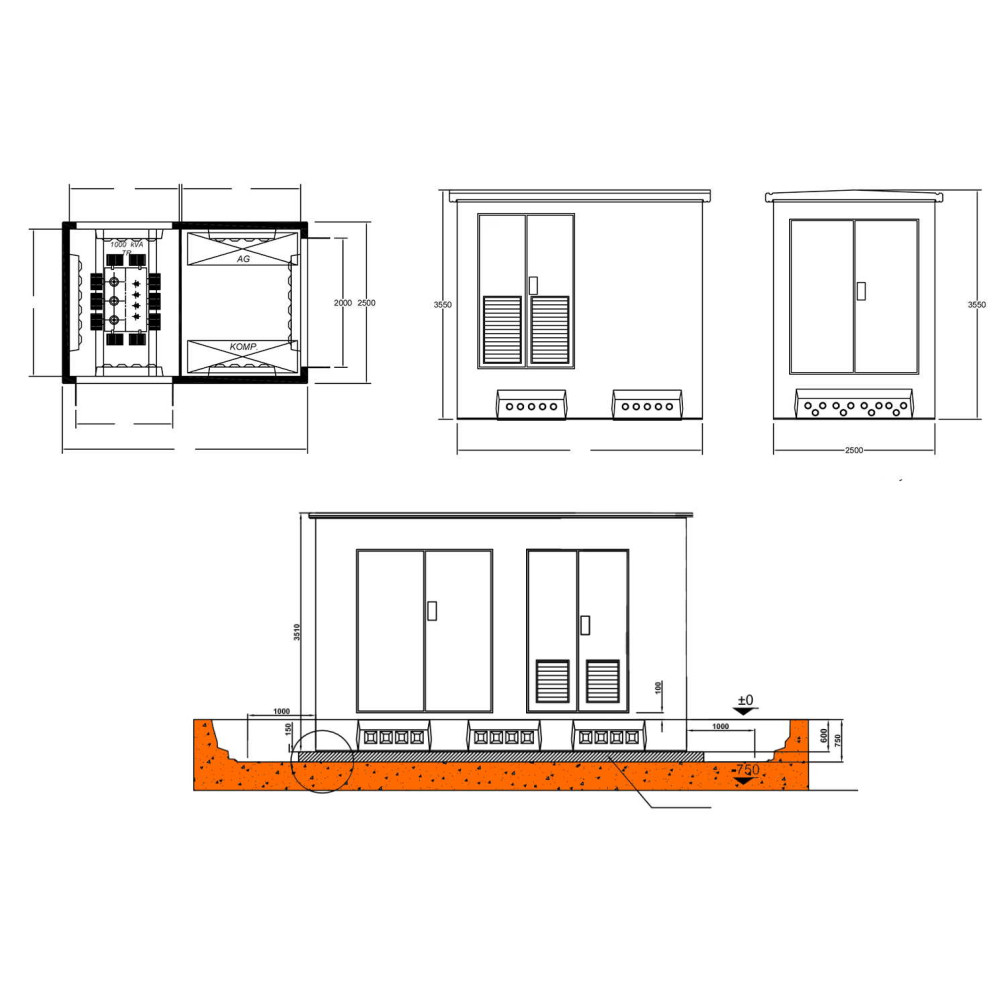 INNTURK - HIGH VOLTAGE SWITCHING - COMPACT MONOBLOCK CONCRETE KIOSK FOR ...